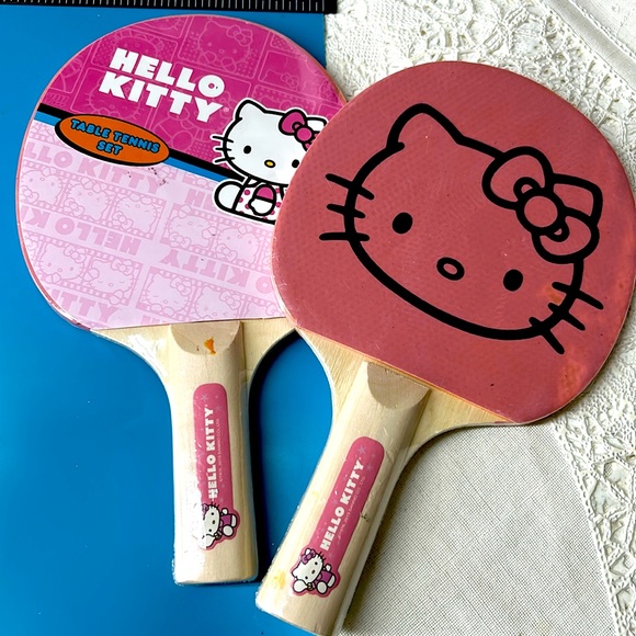Sanrio | Other | 23 Hello Kitty Tabke Tennis Set Ping Pong Paddle Set ...